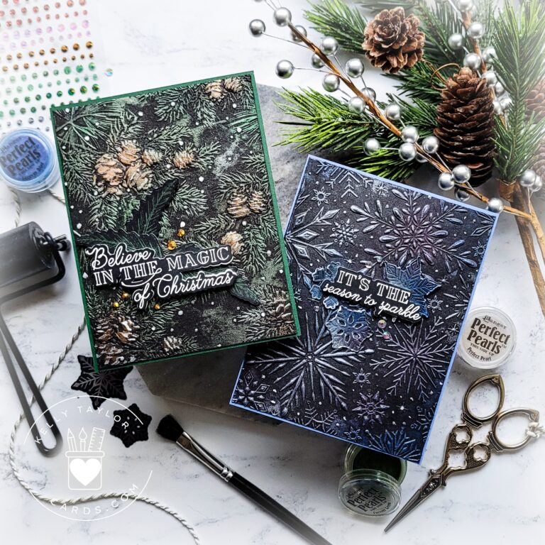 Magic Coloring with 3D Embossing Folders - Kelly Taylor Cards