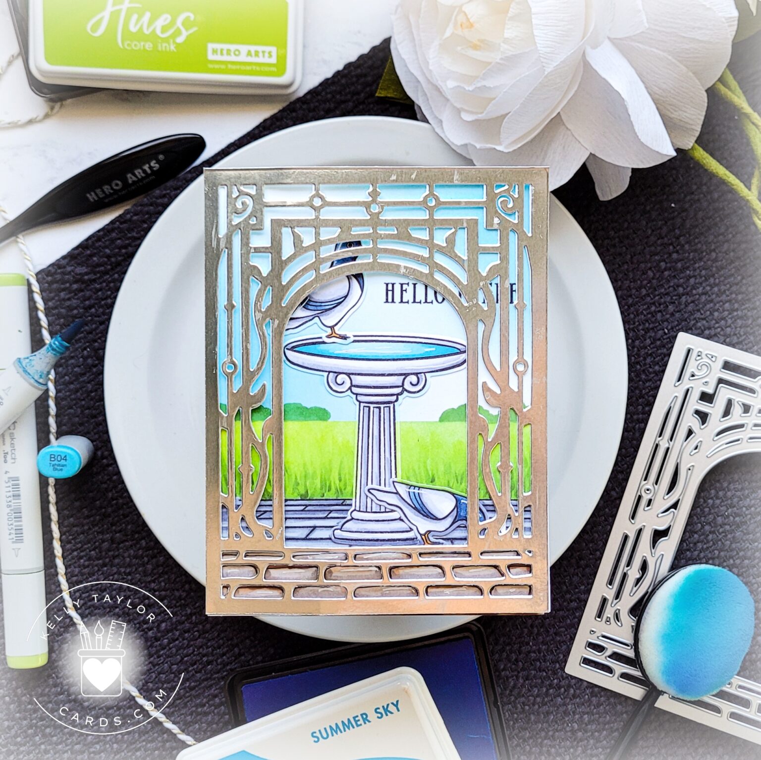 The New Hero Arts Studio Kits Release: Fancy Gate Fold Card - Kelly ...